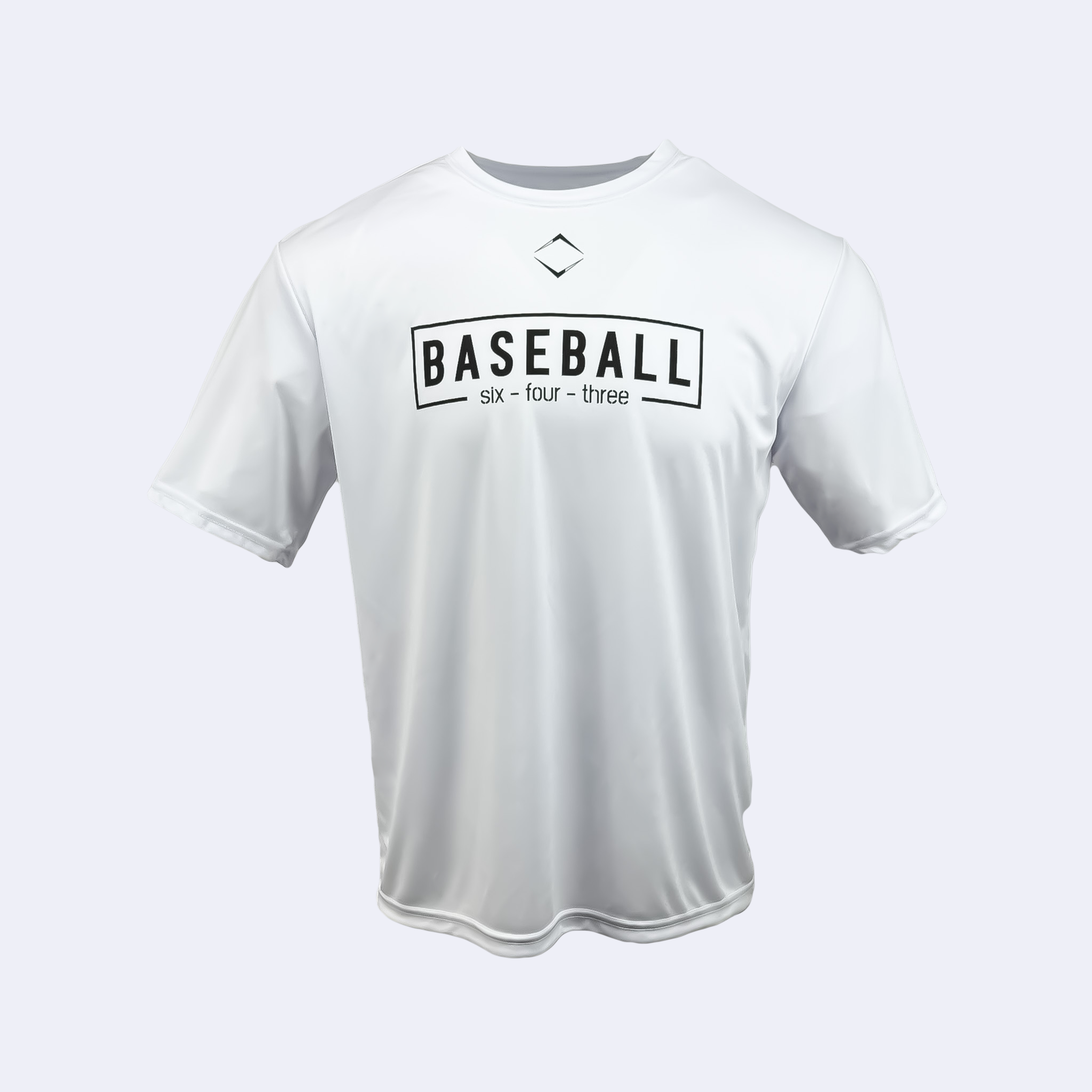 BOX PERFORMANCE YOUTH TEE - WHITE/BLACK V1 – 6-4-3 BASEBALL