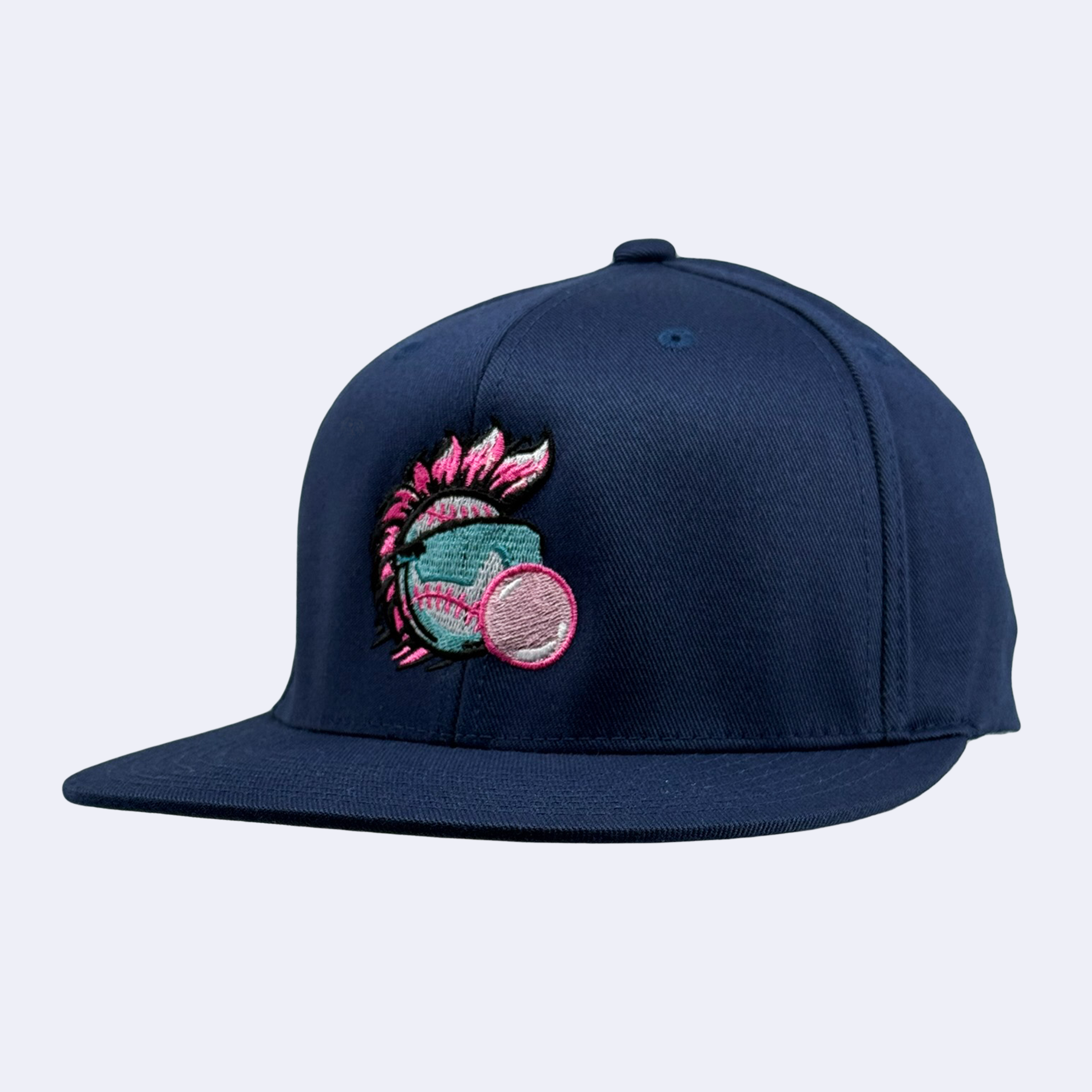 GRITTY FLAT BILL HAT - NAVY – 6-4-3 BASEBALL